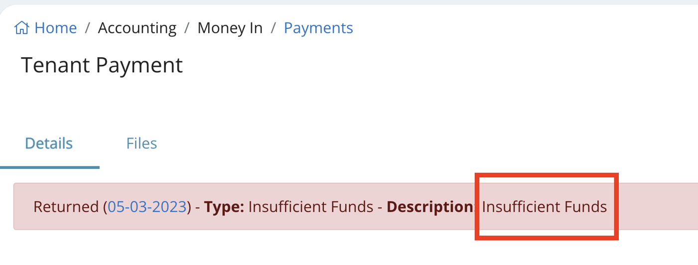 What are the definitions of the different "Return Codes" on a Returned eCheck (ACH) Payment